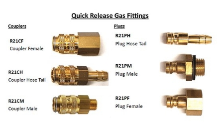 Quick Release Gas Fittings