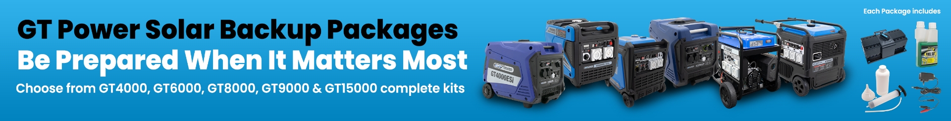 GT Power Solar Backup Pacakges